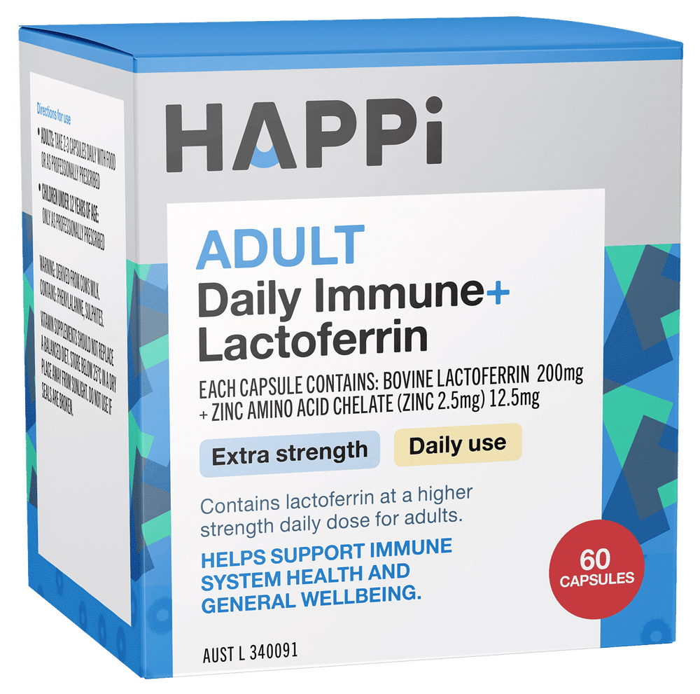 HAPPI Adult Daily Immune+ Lactoferrin · Happi Health